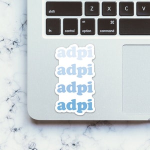 Alpha Delta Pi Adpi Blue Gradient Sorority Sticker | 3.5" | Big Little ...