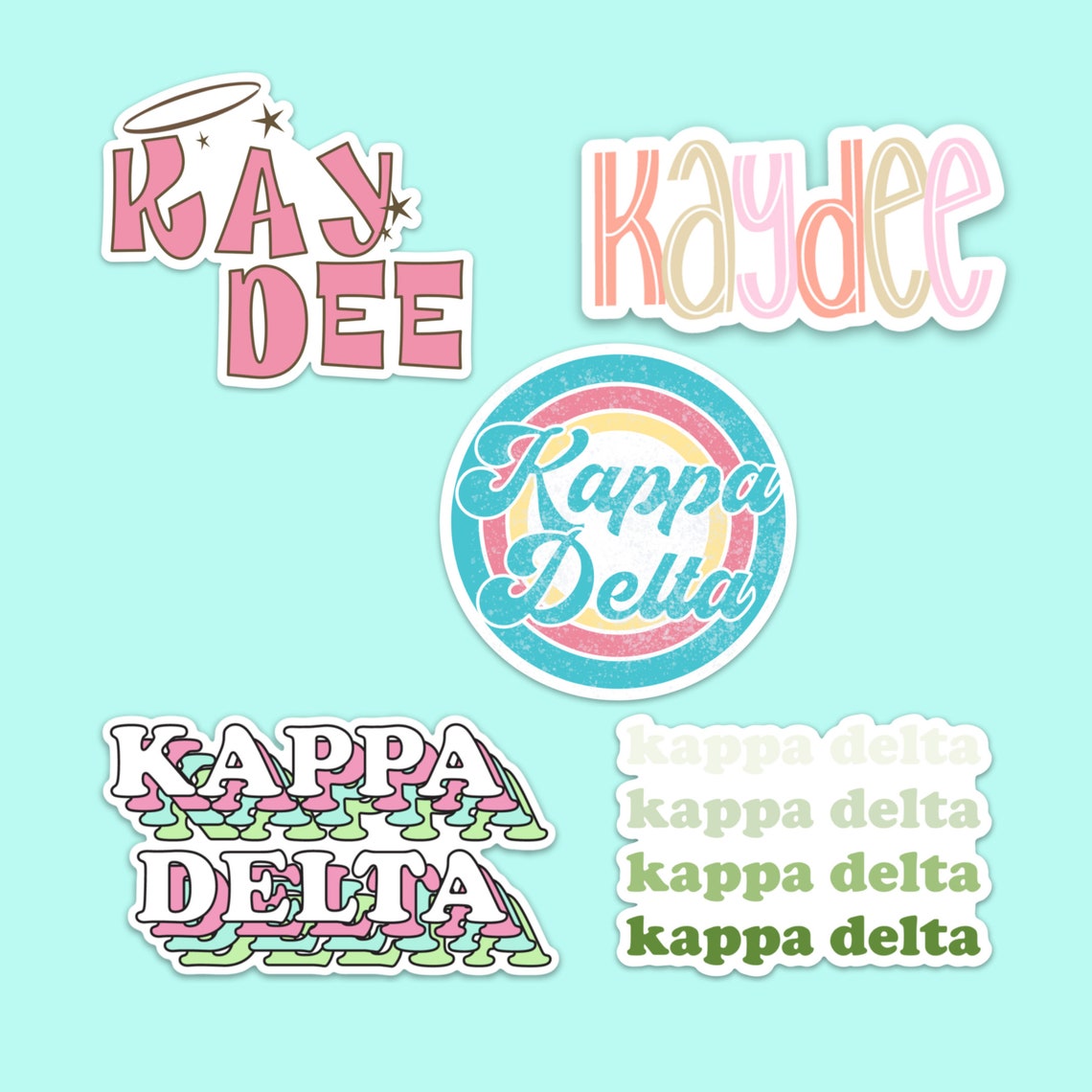 Kappa Delta Sorority Sticker Pack Perfect for Bid Day Big | Etsy