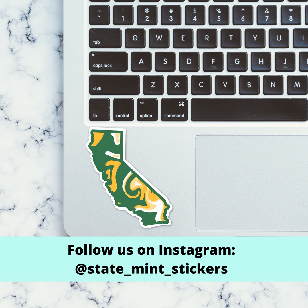 Green and Yellow California Sticker / Decal Cal Poly SLO Mustangs for ...