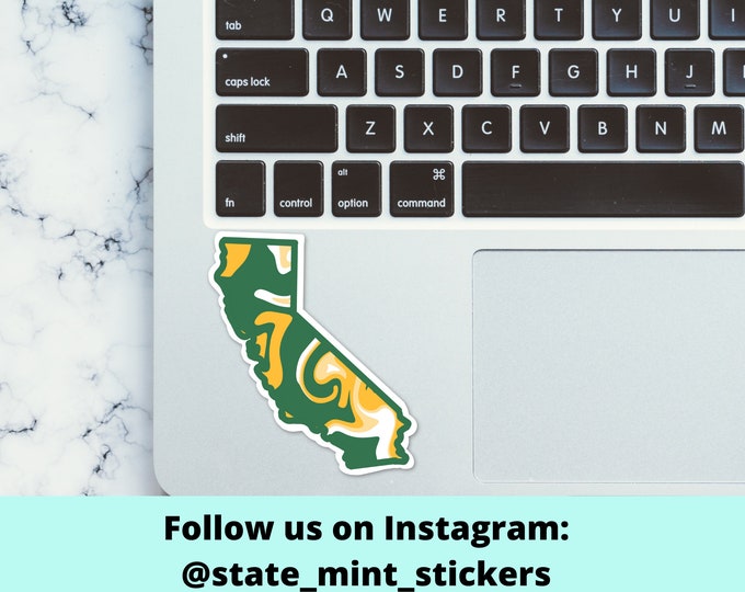 Green and Yellow California Sticker / Decal | Cal Poly SLO Mustangs ...