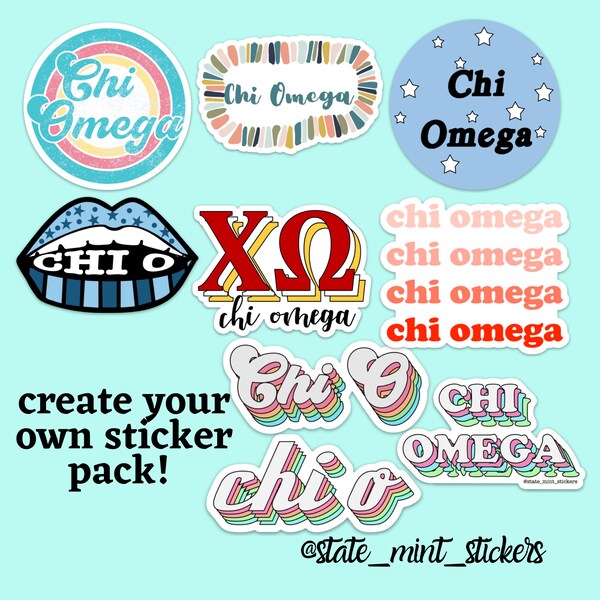 Chi Omega Stickers - Etsy