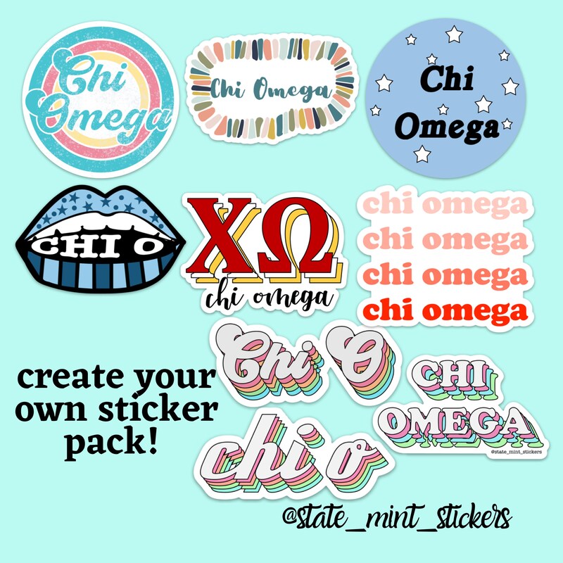 Chi Omega Stickers - Etsy
