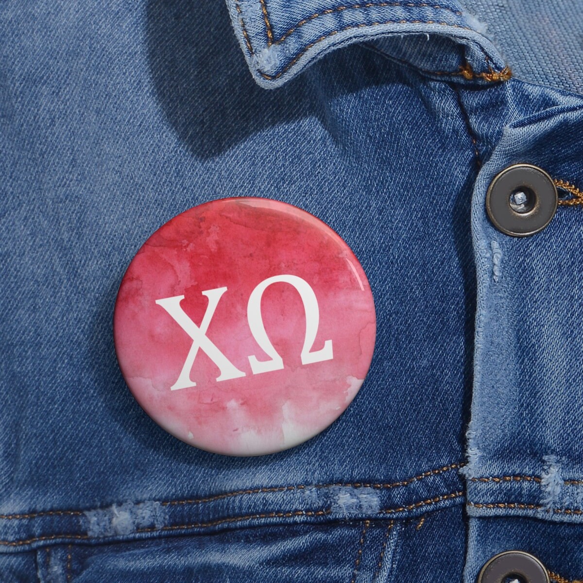 Chi Omega Sorority Greek Letter Pin Buttons - Etsy