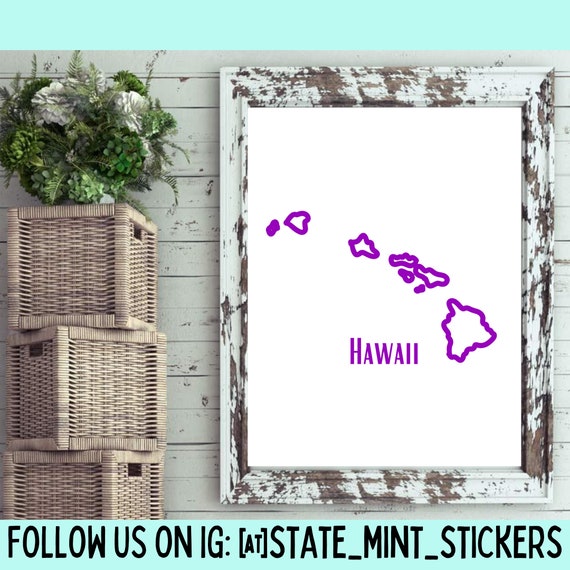 Hawaii State Outline Print Digital Print Digital Download | Etsy