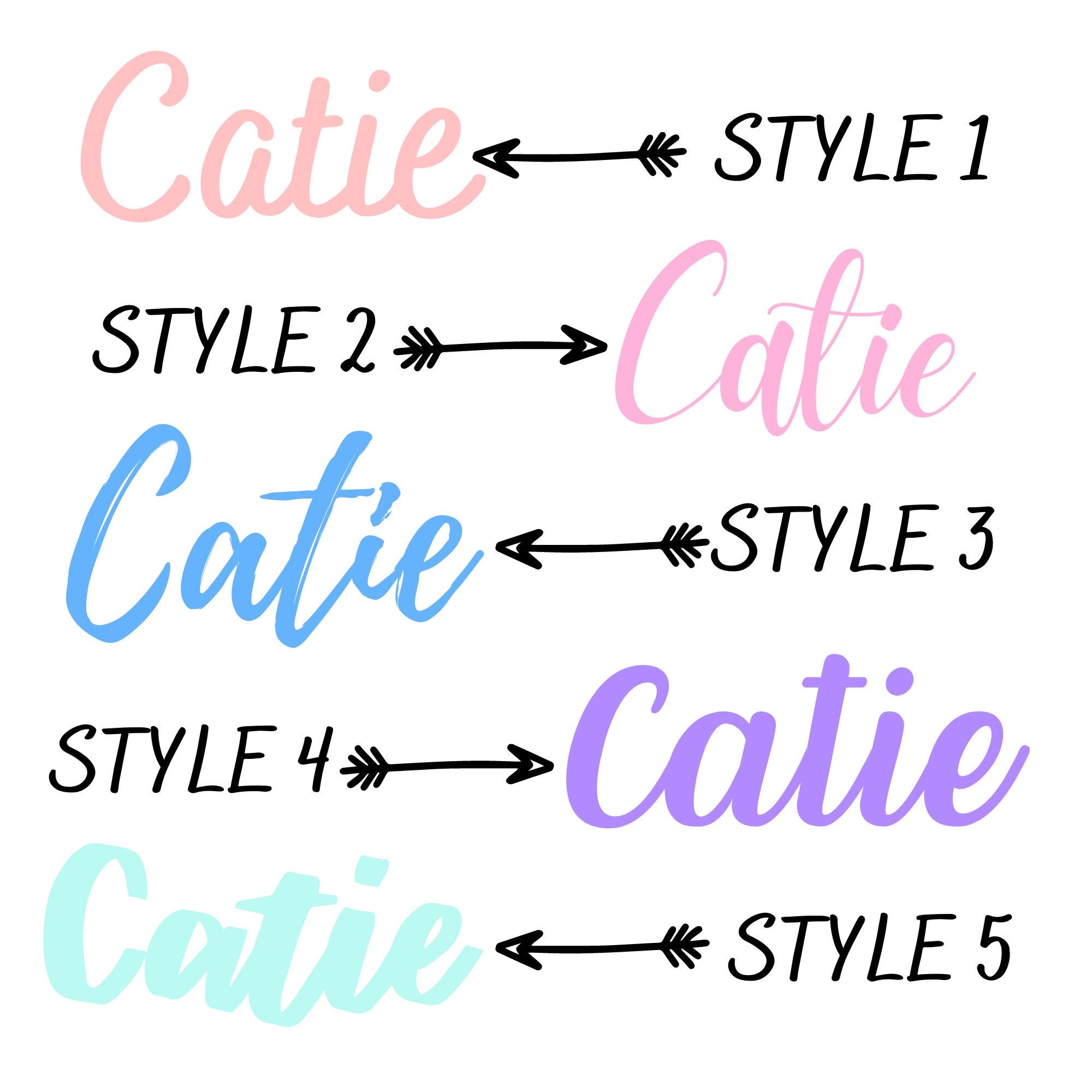 Custom Name Stickers 4 Wide Choose Your Name / Decal - Etsy