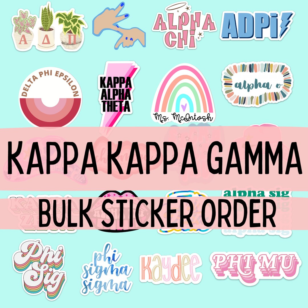 Kappa Kappa Gamma Stickers | Sorority Stickers Bulk Order | PERFECT for ...