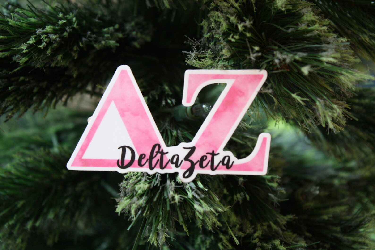 Delta Zeta Watercolor Letters Sticker | Etsy