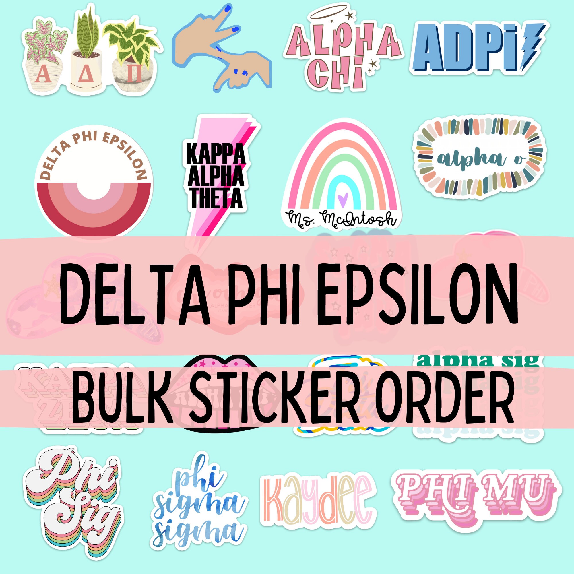 Delta Phi Epsilon Stickers Sorority Stickers Bulk Order | Etsy