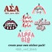 Alpha Sigma Alpha Sorority Sticker Pack Perfect for Bid Day - Etsy
