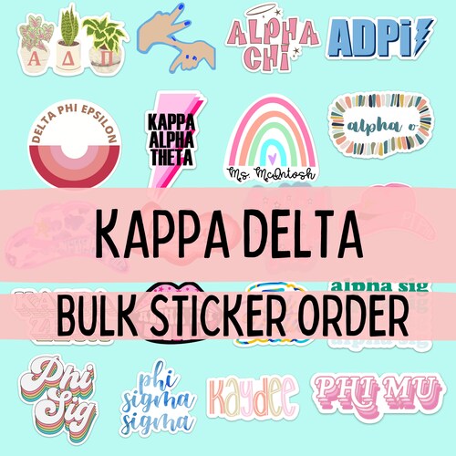 Kappa Delta Sorority Sticker Pack Perfect for Bid Day Big - Etsy