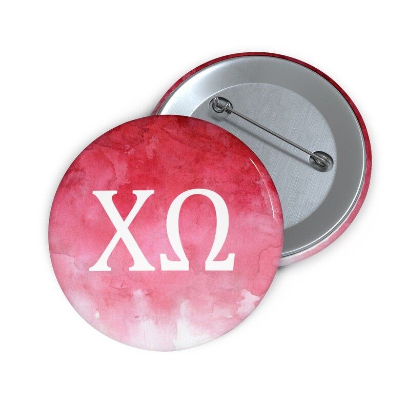 Chi Omega Sorority Greek Letter Pin Buttons - Etsy