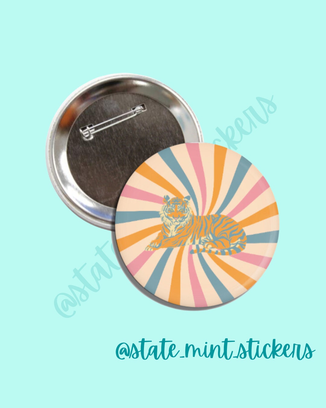 Tiger Mascot Button | Sorority Gameday Buttons | Football Buttons ...