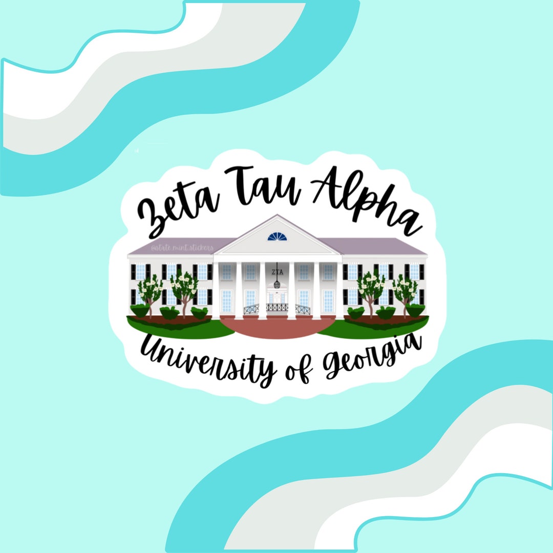 Zeta Tau Alpha Georgia Sorority House Sorority Sticker | Sorority ...