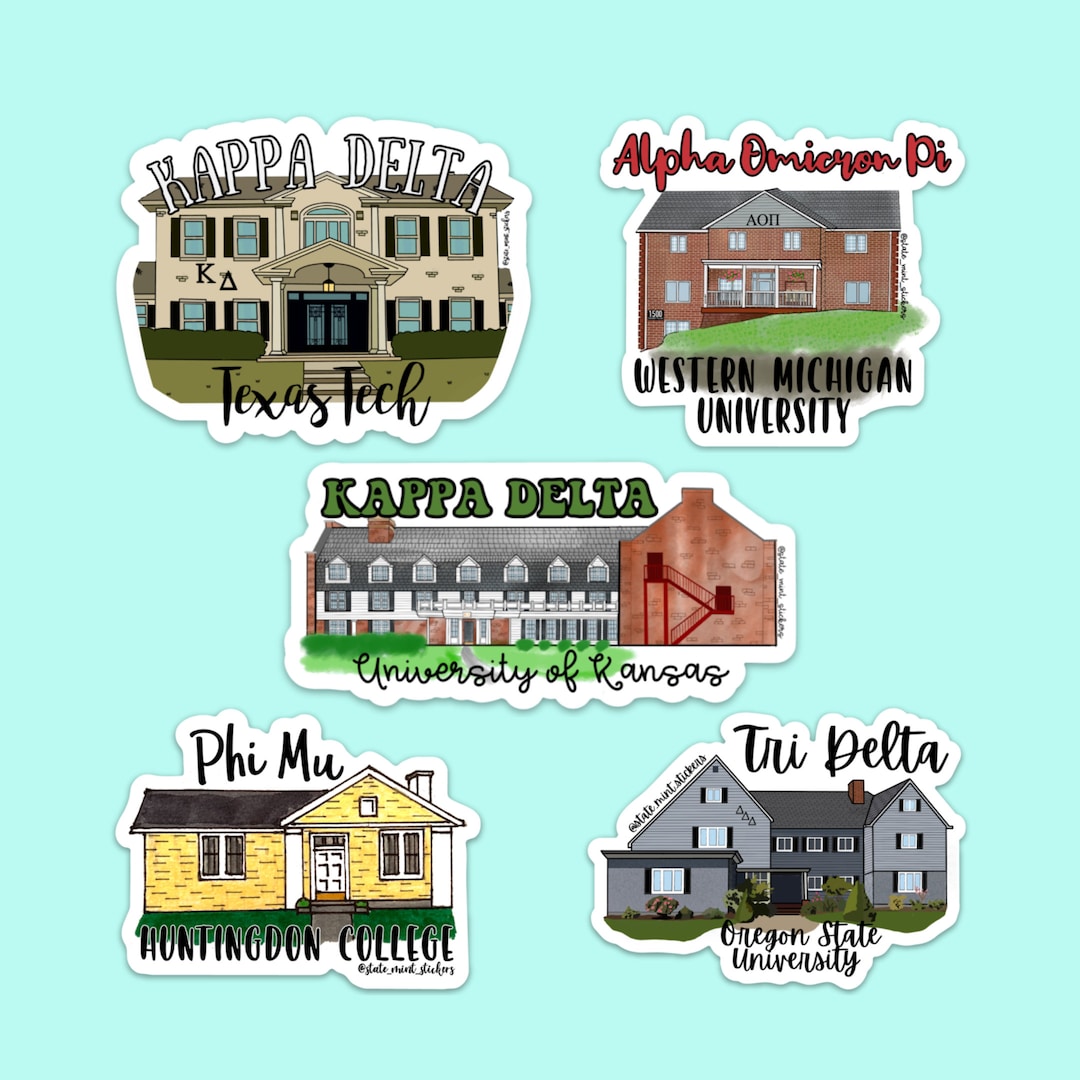 Custom Sorority House Stickers - Etsy