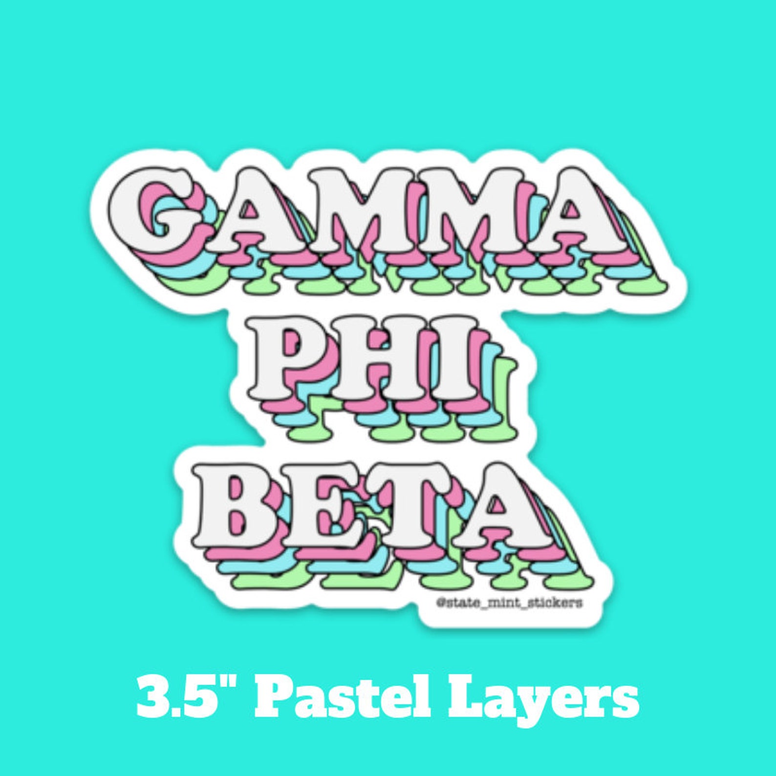Gamma Phi Beta Sorority Stickers Bulk Order PERFECT for BID | Etsy
