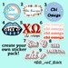 Chi Omega Chi O XO Chio Sorority Sticker Pack Perfect Big / - Etsy