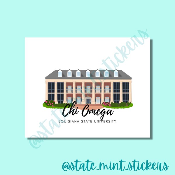 Sorority House Print - Etsy