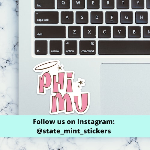 Phi Mu Sorority Pastel Rainbow Sticker / Decal 4 Wide - Etsy