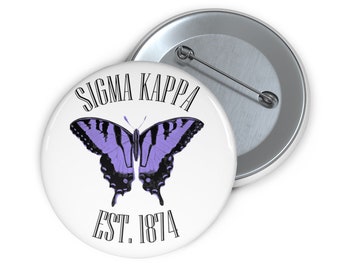 Sigma Kappa Sorority Greek Letter Pin Buttons | Etsy