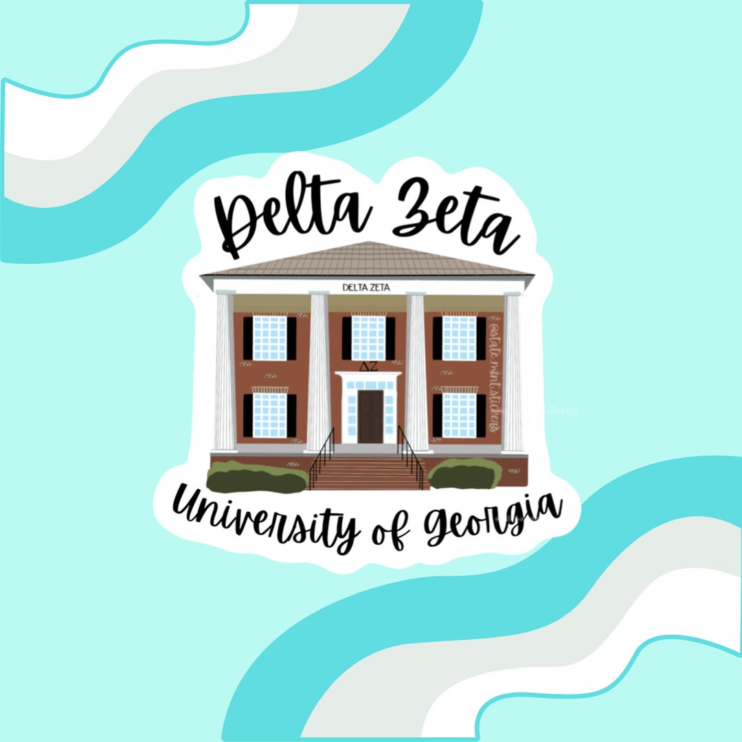 Delta Zeta Georgia Sorority House Sorority Sticker | Sorority Little ...