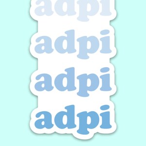 Alpha Delta Pi Adpi Blue Gradient Sorority Sticker | 3.5" | Big Little ...