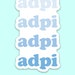 Alpha Delta Pi Adpi Blue Gradient Sorority Sticker 3.5 - Etsy
