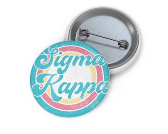 Sigma Kappa Sorority Greek Letter Pin Buttons | Etsy