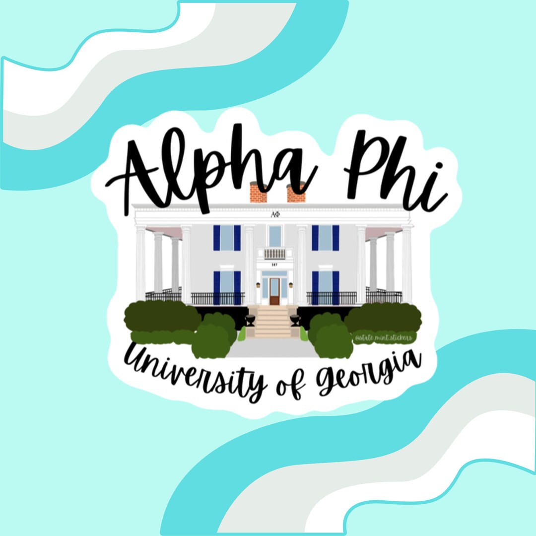 Alpha Phi Georgia Sorority House Sorority Sticker | Sorority Little ...