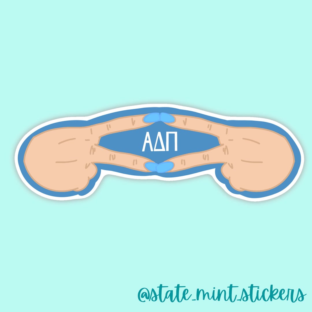 Alpha Delta Pi Adpi Blue Hand Sign Sorority Sticker | 4" Wide | Big ...