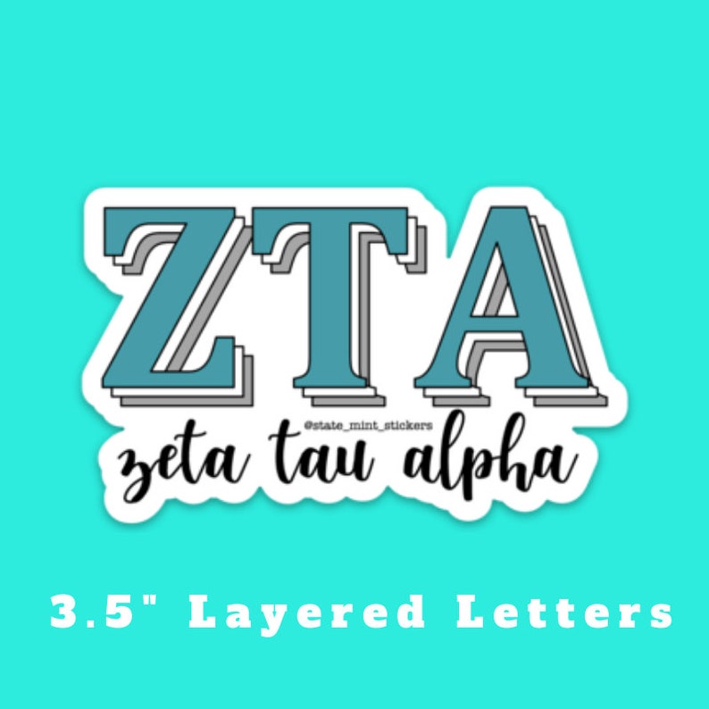 Zeta Tau Alpha Sorority Stickers Bulk Order PERFECT for BID | Etsy