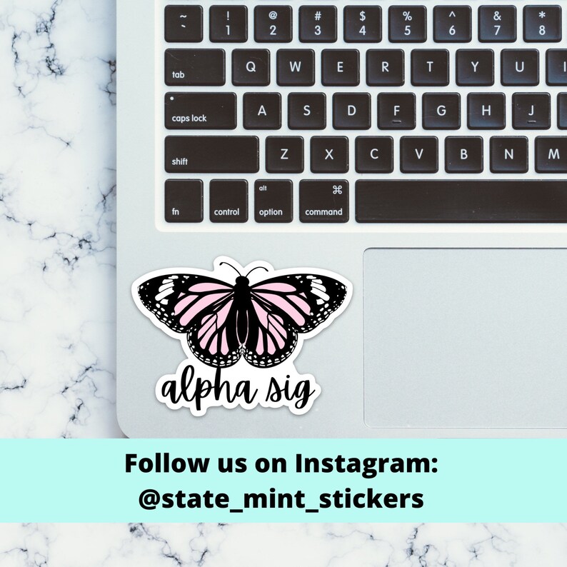 Alpha Sigma Alpha / Sorority Butterfly Themed Sticker / Decal - Etsy