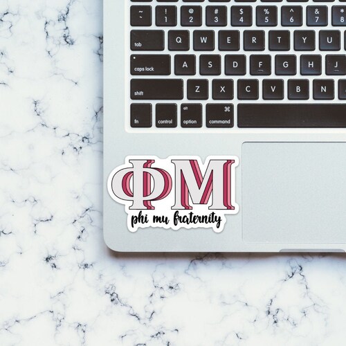 Phi Mu Sorority Pink Sticker Decal 4 Wide / Decal - Etsy