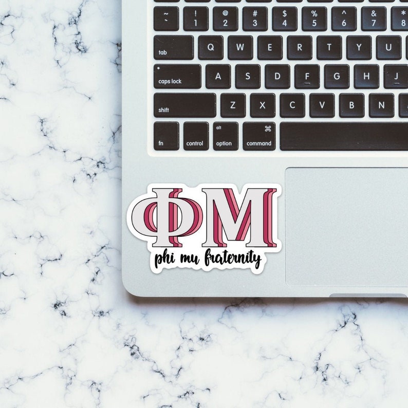 Phi Mu ΦΜ Sorority Letters Sticker 4 Wide / Decal - Etsy