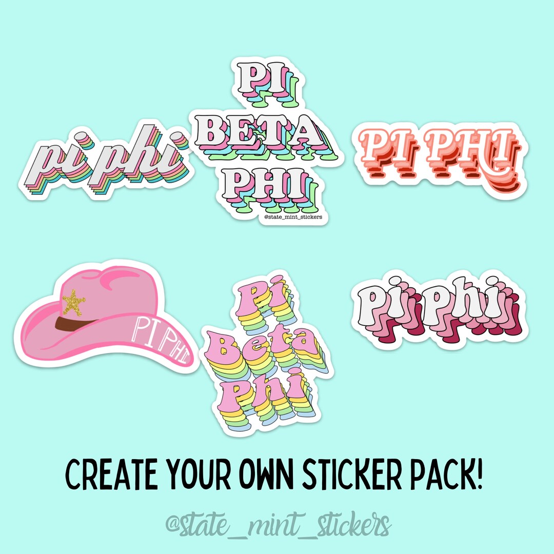 Pi Beta Phi Sorority Sticker Pack | Perfect for Bid Day, Big Little ...