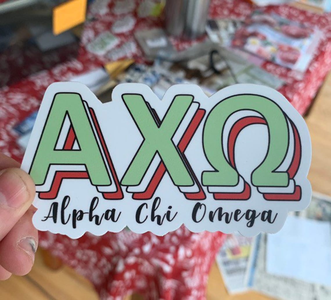 Alpha Chi Omega Sorority Layered Letters Sticker / Decal | Etsy