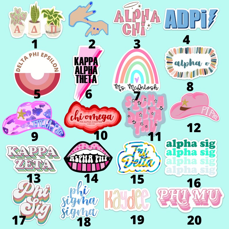 Alpha Sigma Alpha Sorority Stickers Bulk Order PERFECT for | Etsy