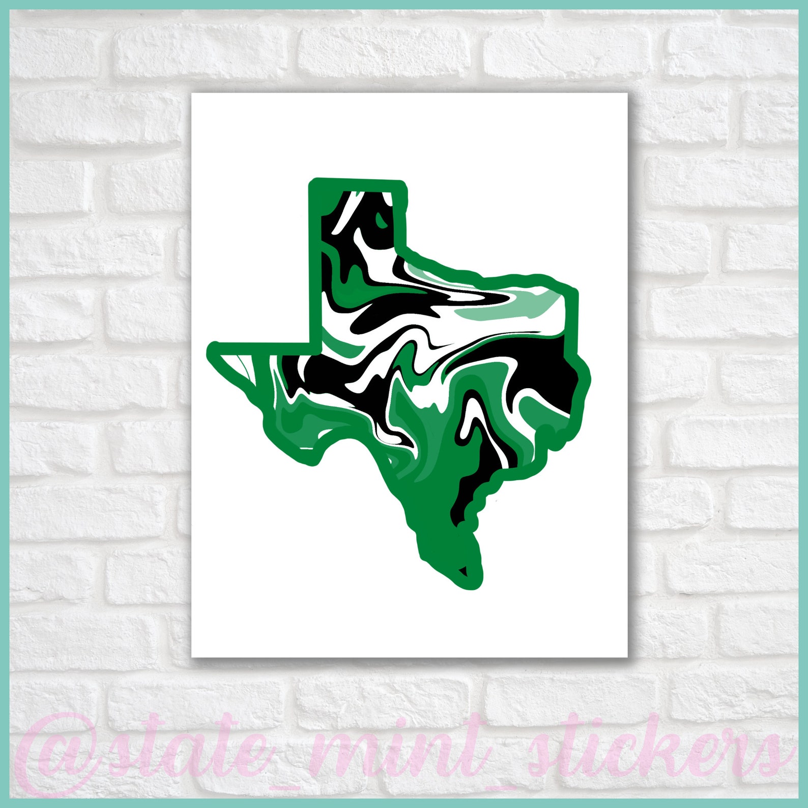Black and Green North Texas Printable Wall Art / Wallpaper / | Etsy