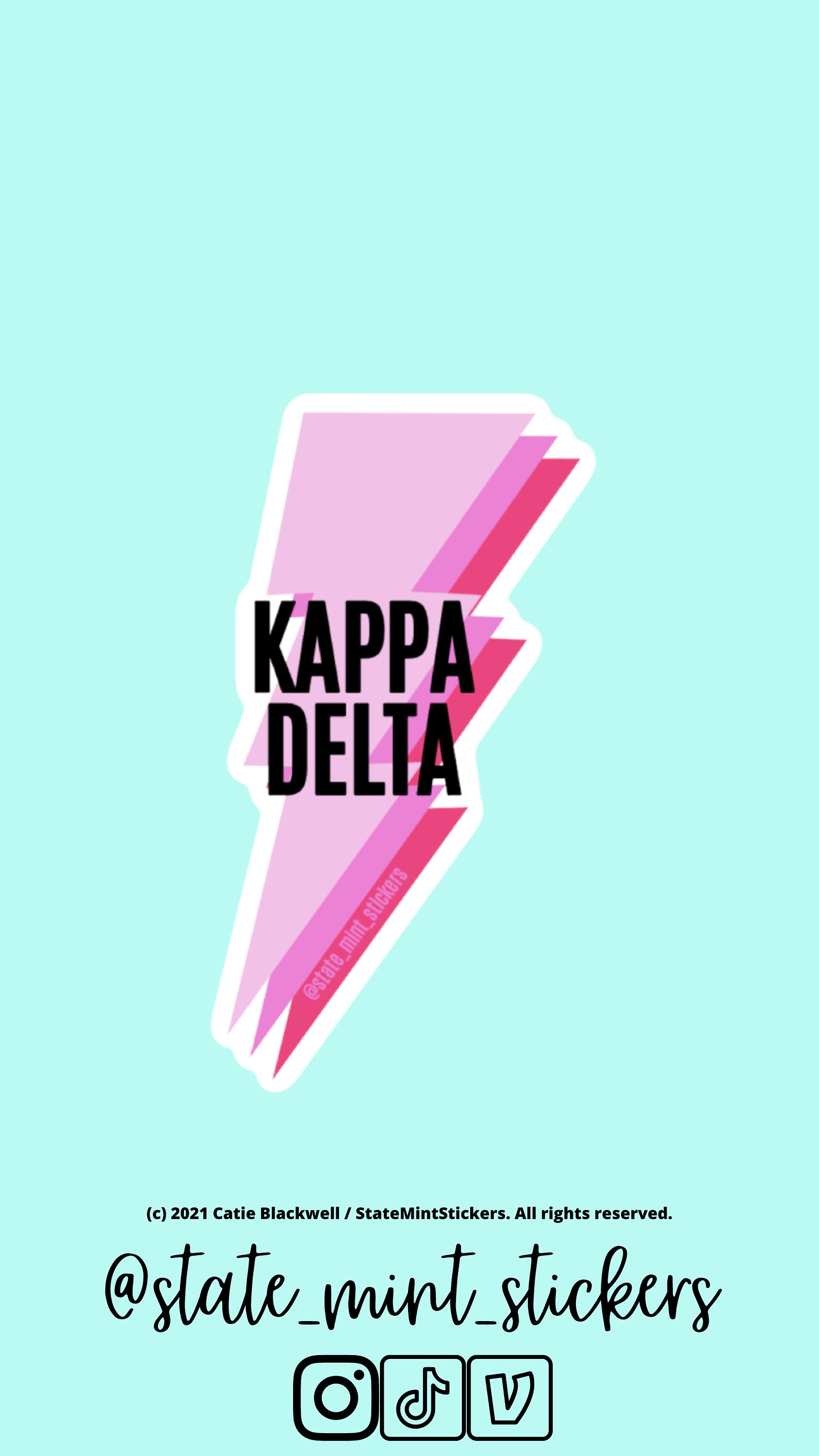 Kappa Delta Sticker Kappa Delta Sorority Sorority Sticker - Etsy