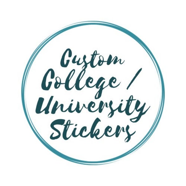 College Custom Stickers - Etsy