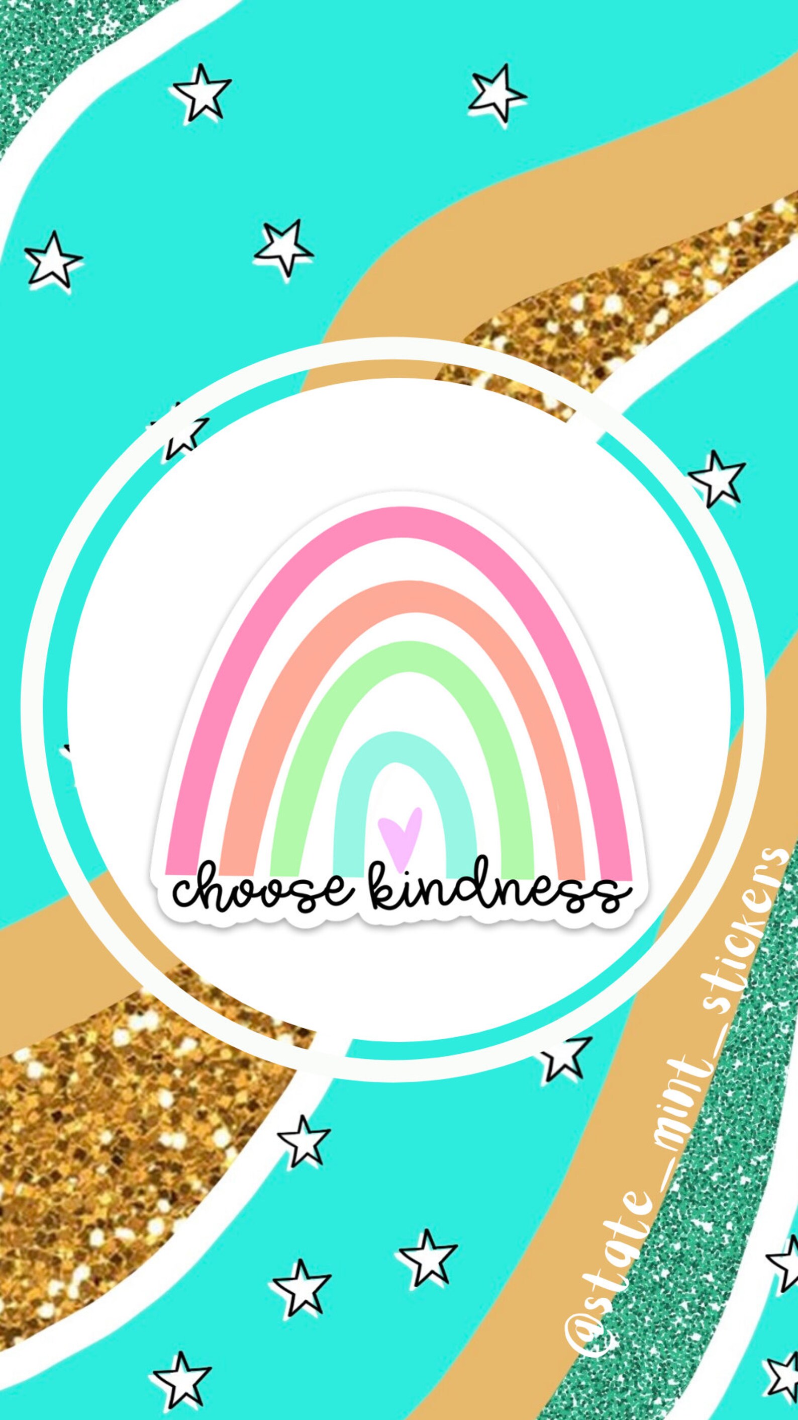 CHOOSE KINDNESS Pastel Rainbow Sticker / Decal 4 Tall | Etsy