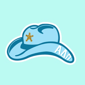Alpha Delta Pi Sticker | 3.5” | Adpi Sticker, Cowgirl Hat Sticker, Adpi ...