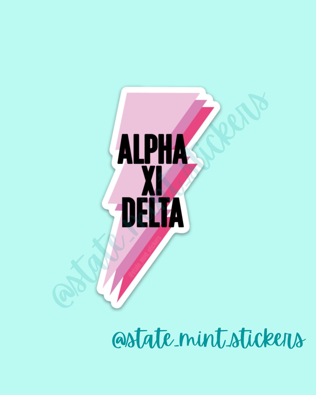 Alpha Xi Delta Sorority Sticker / Decal | 4" Tall | Bid Day Sticker ...