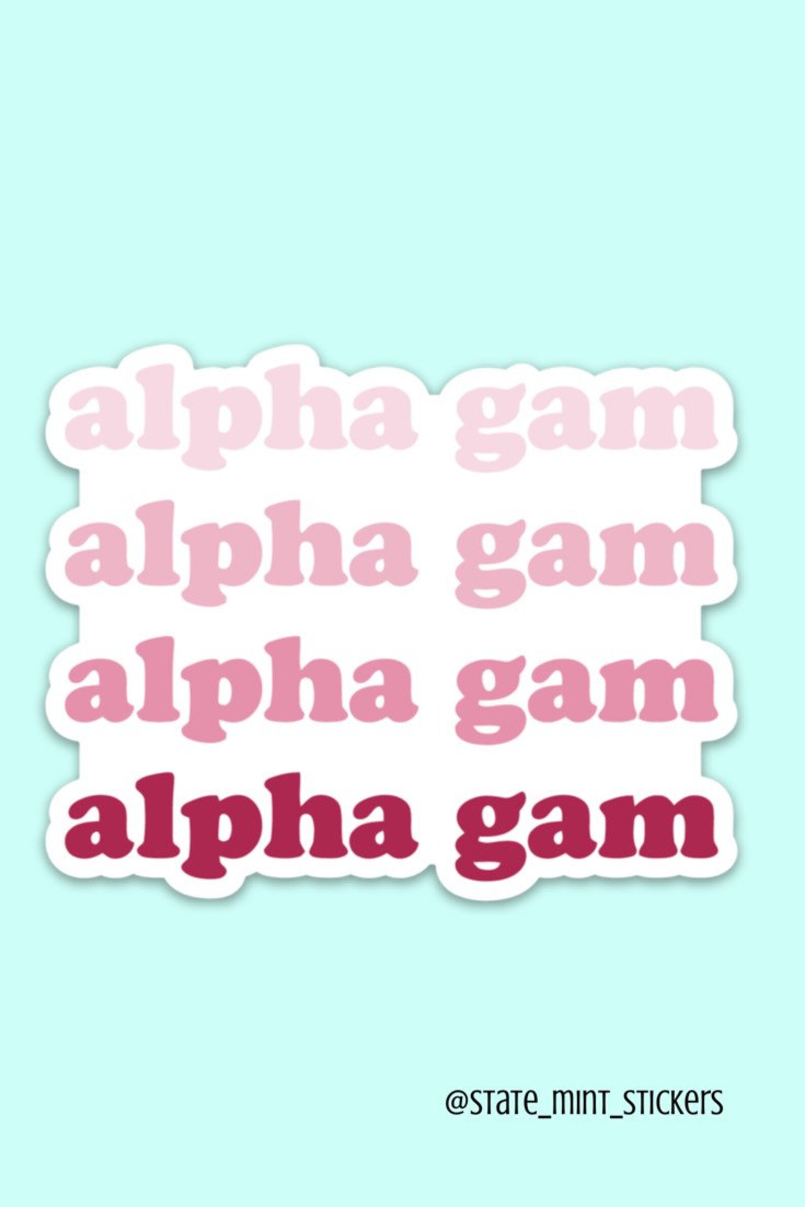 Alpha Gamma Delta Sorority Gradient Ombre Sticker 4 | Etsy