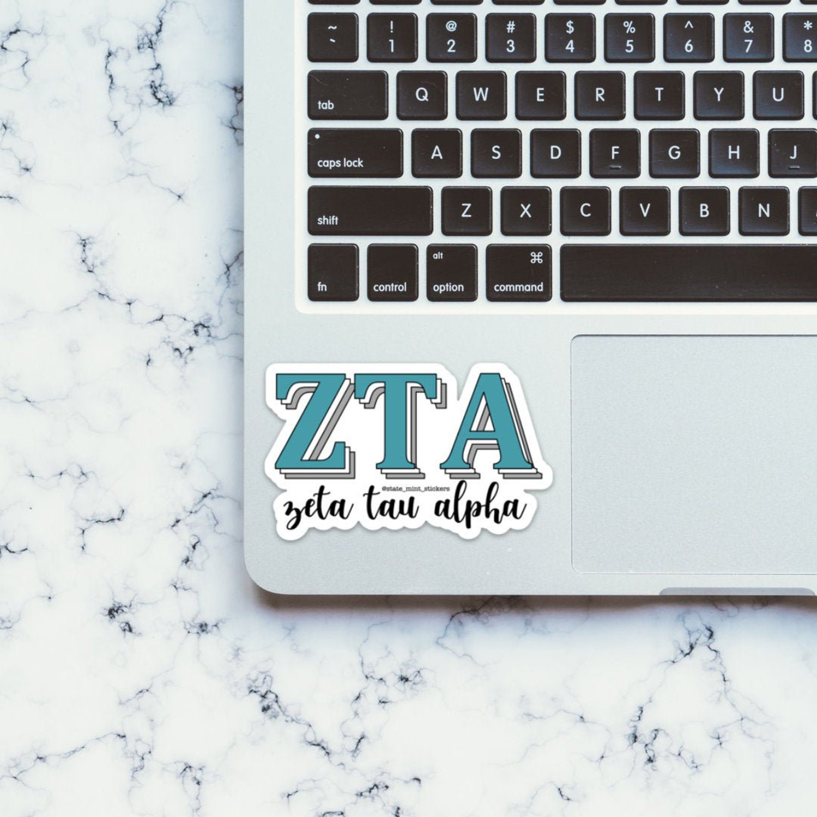 Zeta Tau Alpha Sorority Greek Letters Laptop Sticker - Etsy