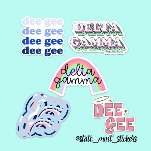 Delta Gamma Deegee Dee Gee DG Sorority Sticker Pack Perfect - Etsy