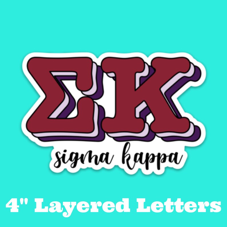 Sigma Kappa Sorority Stickers Bulk Order PERFECT for BID | Etsy