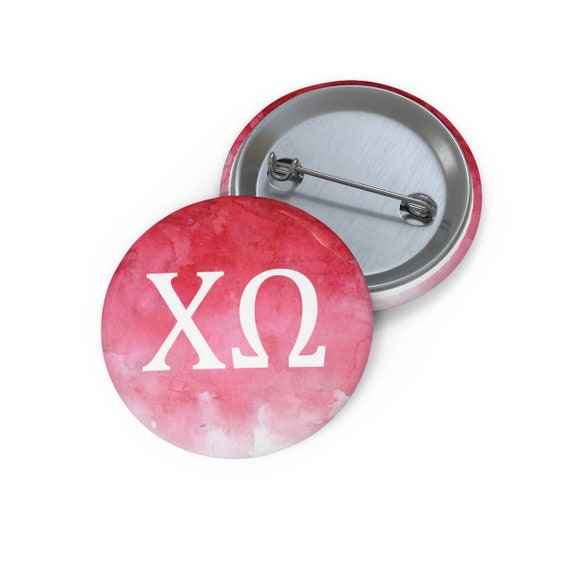 Chi Omega Sorority Greek Letter Pin Buttons | Etsy