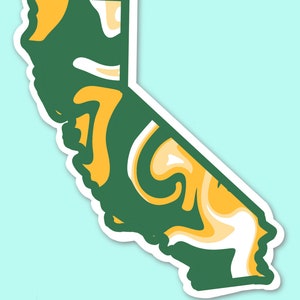 Green and Yellow California Sticker / Decal Cal Poly SLO Mustangs for ...