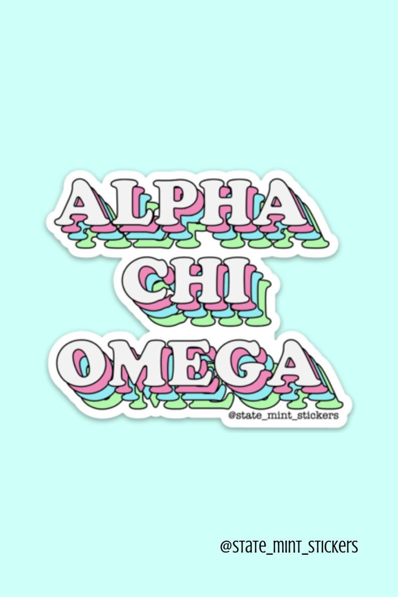 Alpha Chi Omega Pastel Layers Vinyl Sticker / Decal for Big - Etsy