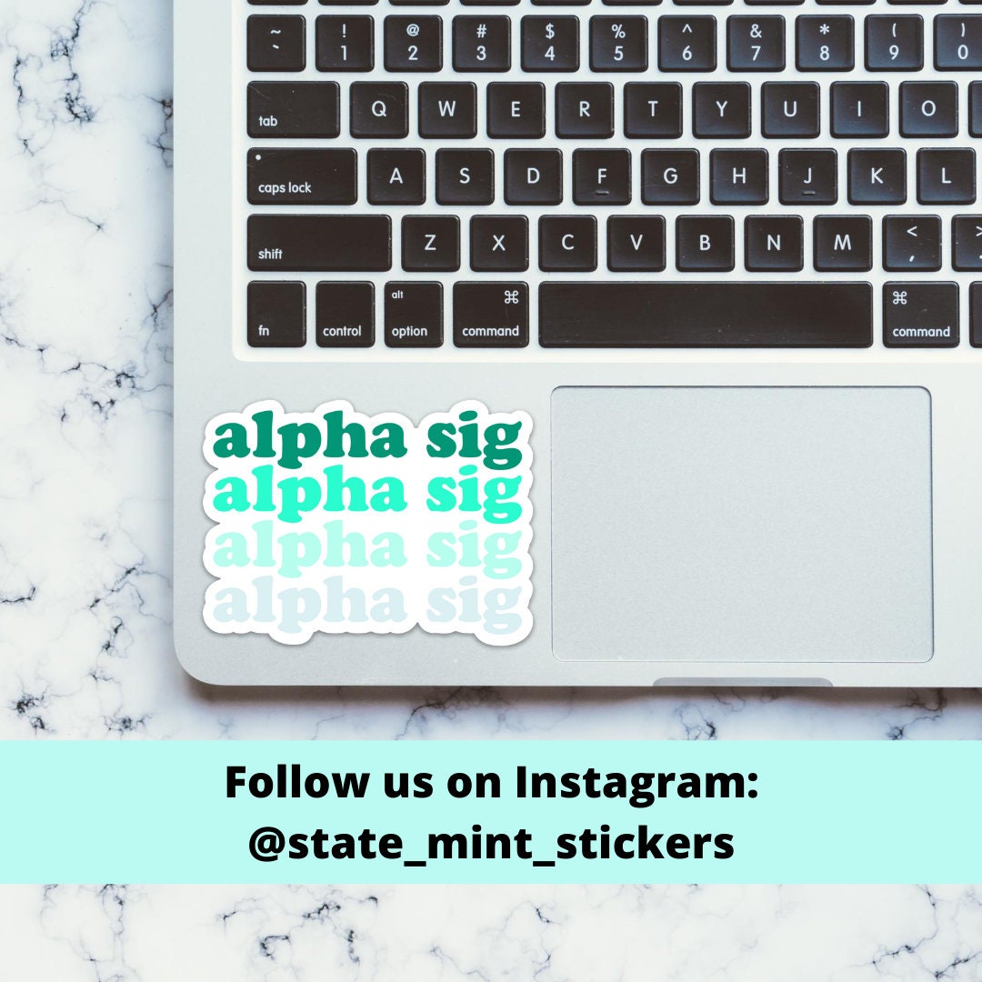 Alpha Sigma Tau / Alpha Sigma Alpha Sorority Ombre Gradient Sticker | 4 ...